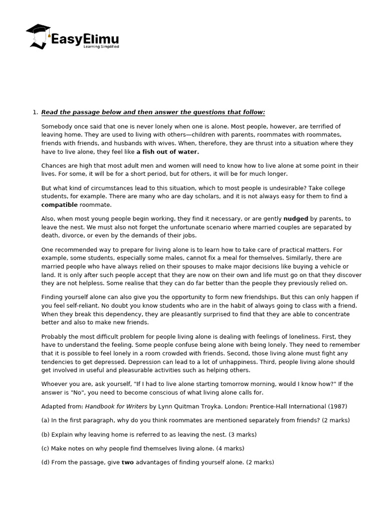 KCSE 2024 English Paper 2 Guide | PDF