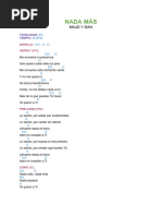 Letra de "Nada Más" - Canción de Adoración | PDF