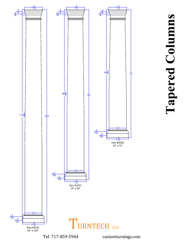 Tapered Columns 10 Inch | PDF