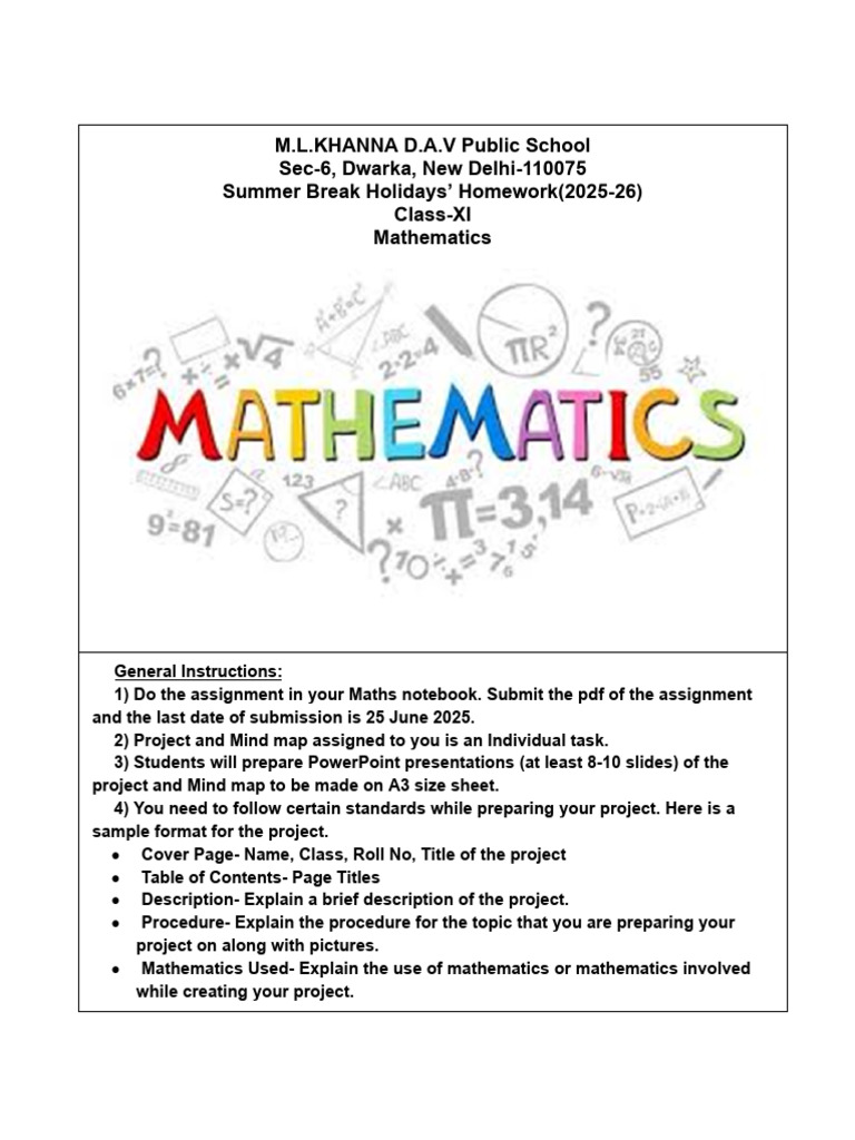 Holiday Homework Class Xi Pdf