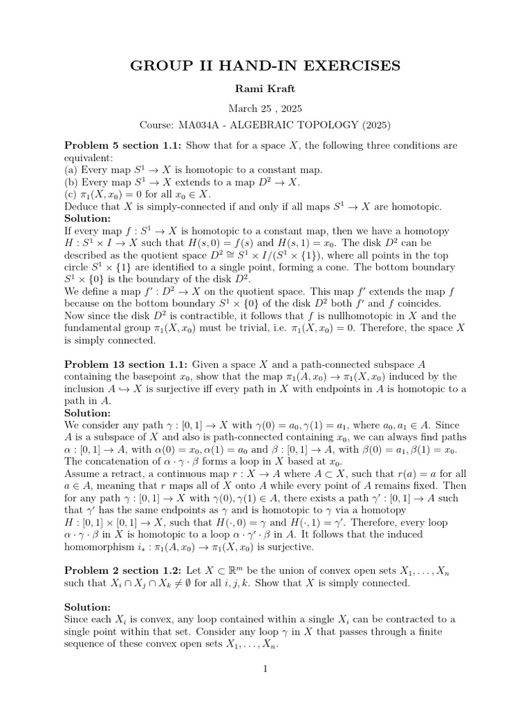 Rami Handin 2 | PDF | Space | Topological Spaces