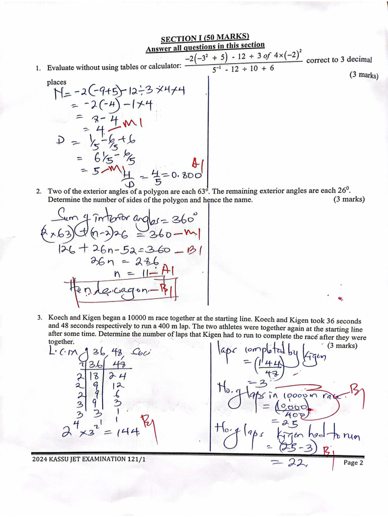 Mathematics Pp1 Ms | PDF