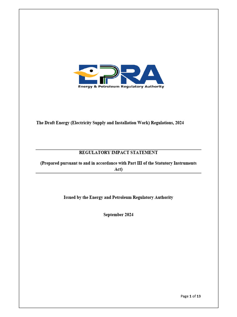 Draft Electricity Installation Regulations 2024 | PDF | Safety ...