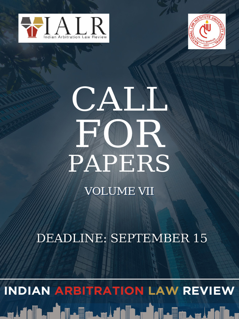 Call for Papers: Indian Arbitration Law Review | PDF | Citation
