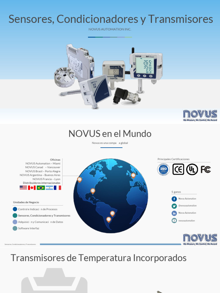 Novus - Sensores, Condicionadores y Transmisores - Español | PDF | USB ...
