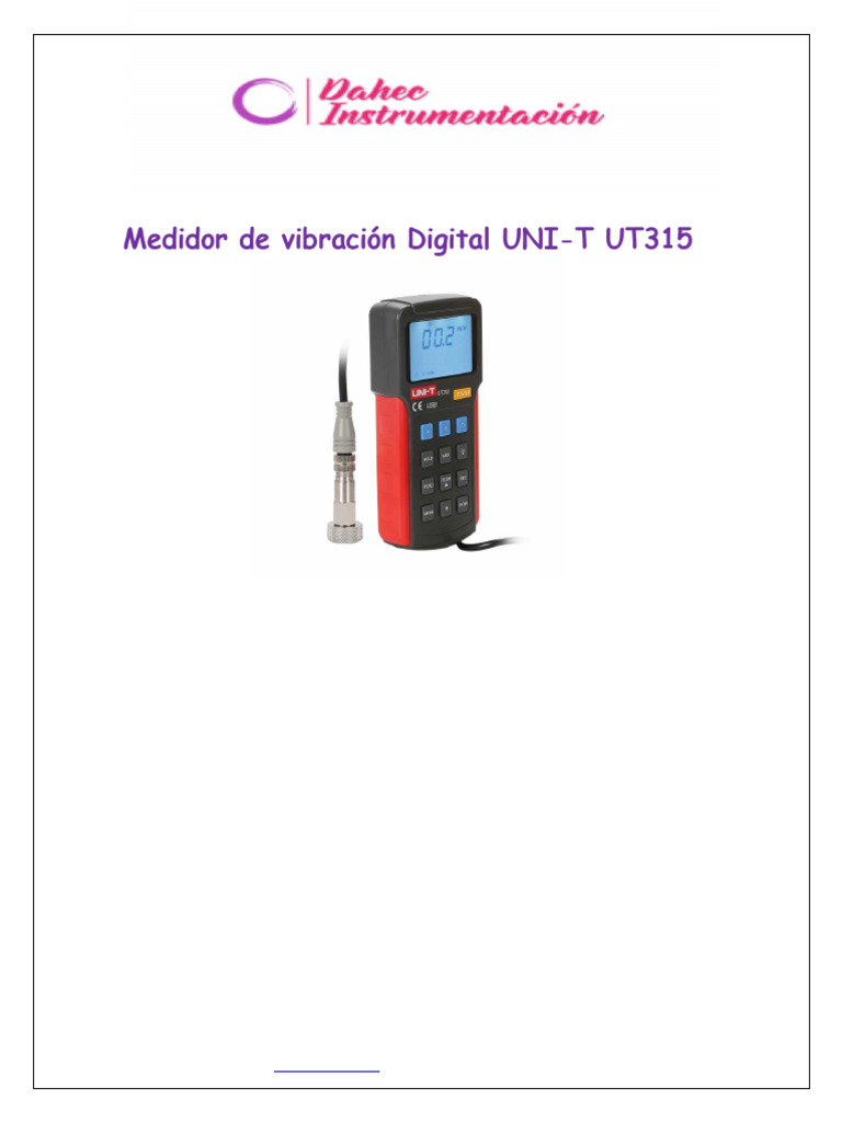 Vibrometro UT315 | PDF | Sensor