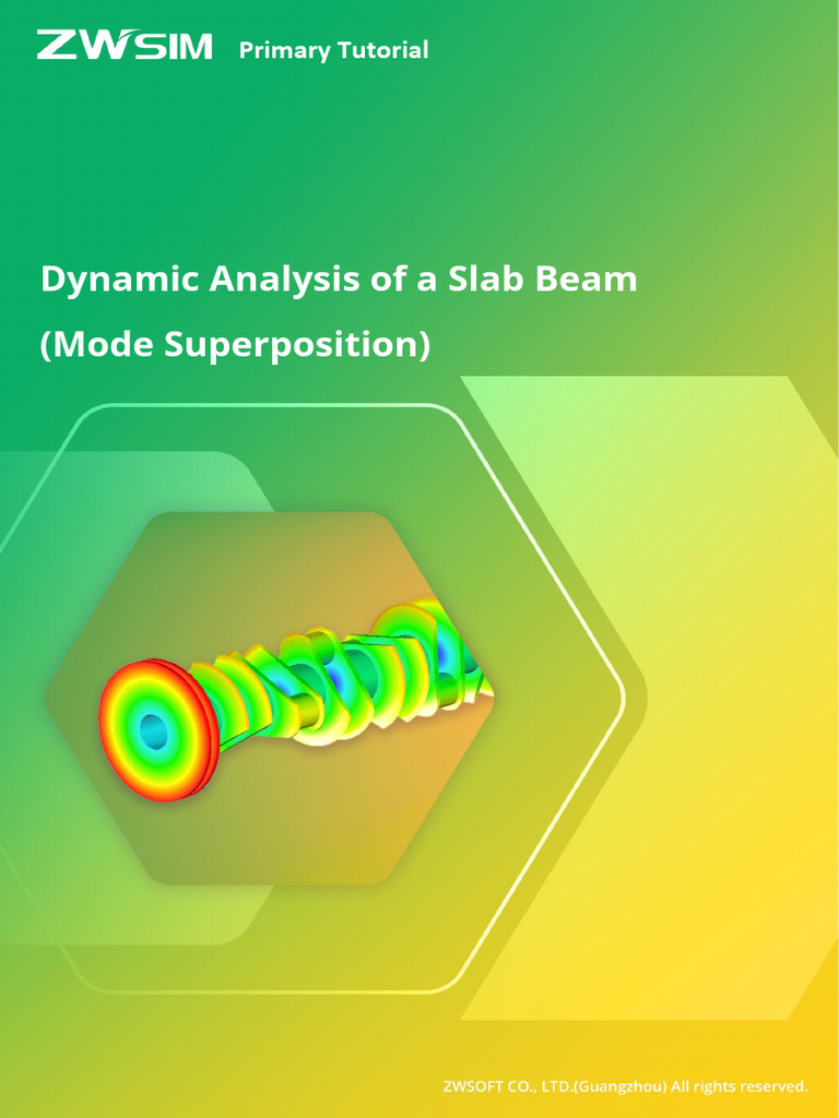 Example 7 Dynamic Analysis of A Slab Beam (Mode Superposition) | PDF | Applied And ...