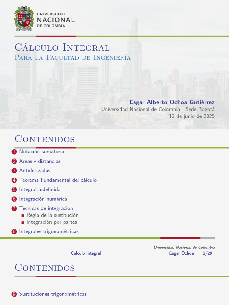 Cálculo Integral: para La Facultad de Ingeniería | PDF | Integral | Análisis matemático