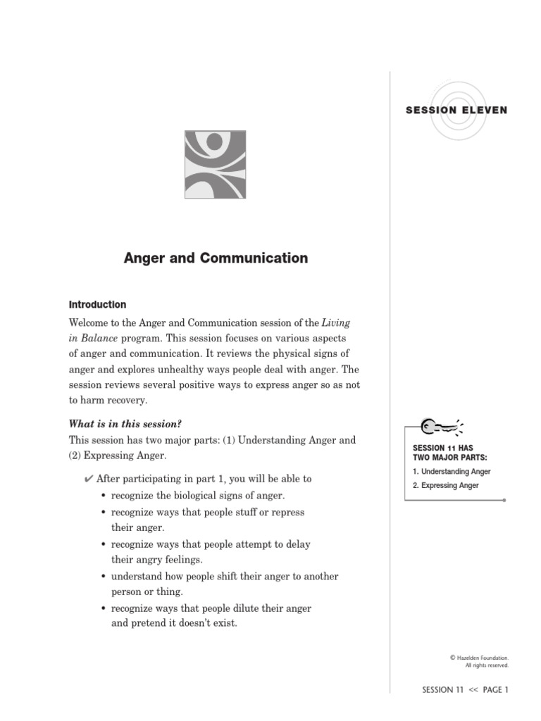 S11 Anger Communication | PDF | Anger