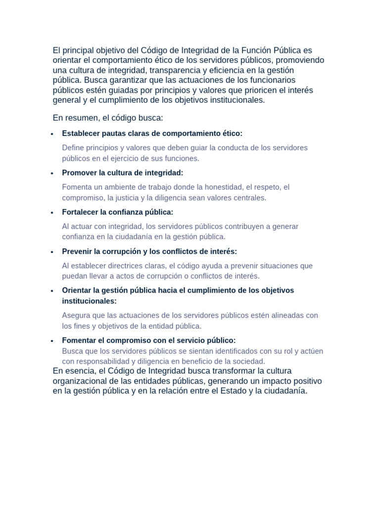 Código de Integridad | PDF