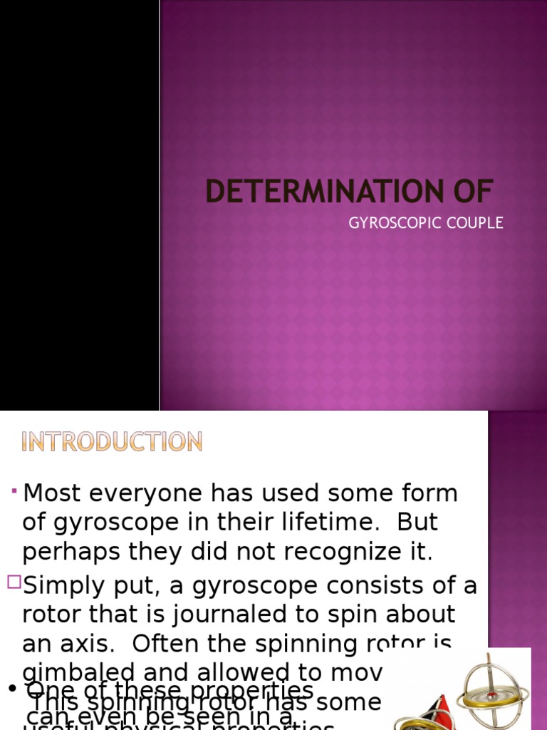 Gyroscopic Couple | PDF