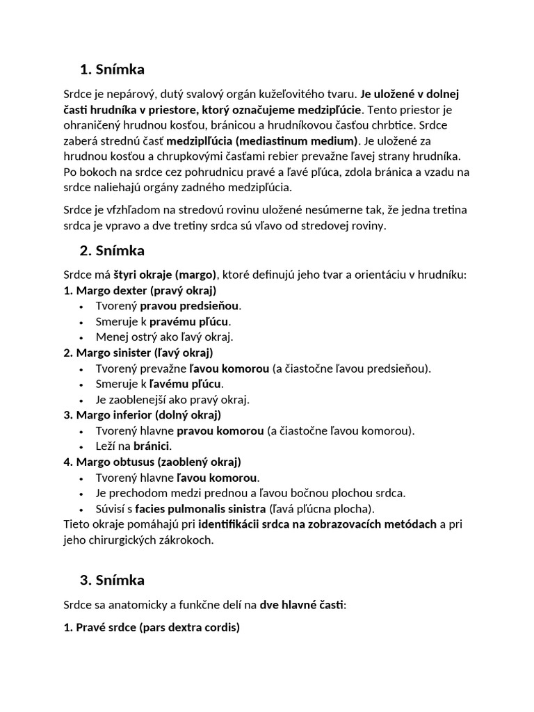 Anatomia Srdce | PDF