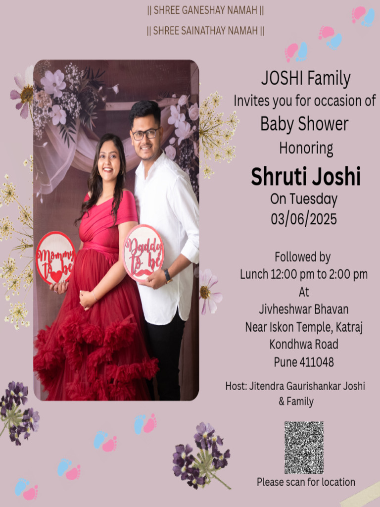 Shruti Joshi Baby Shower Invite | PDF
