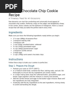 Classic Chocolate Chip Cookies Recipe | PDF | Fat | Baking