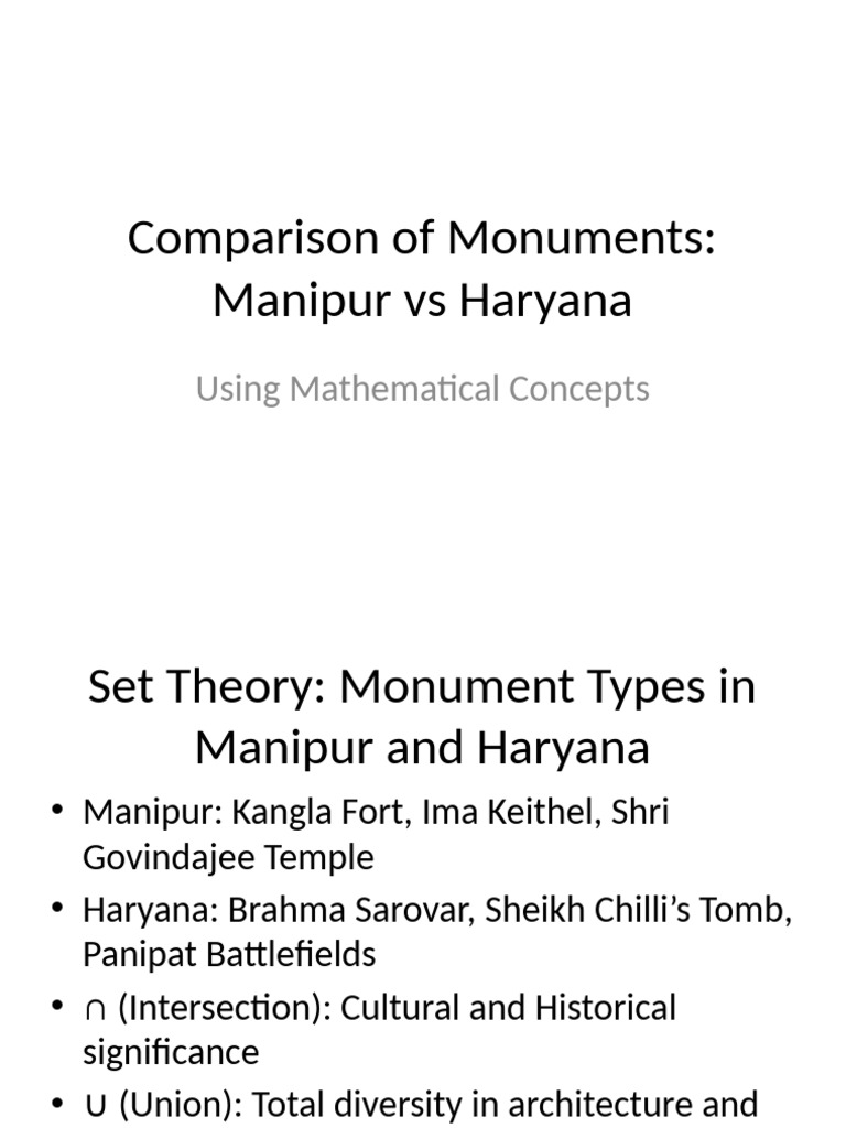 Monuments of Manipur and Haryana: A Comparison | PDF