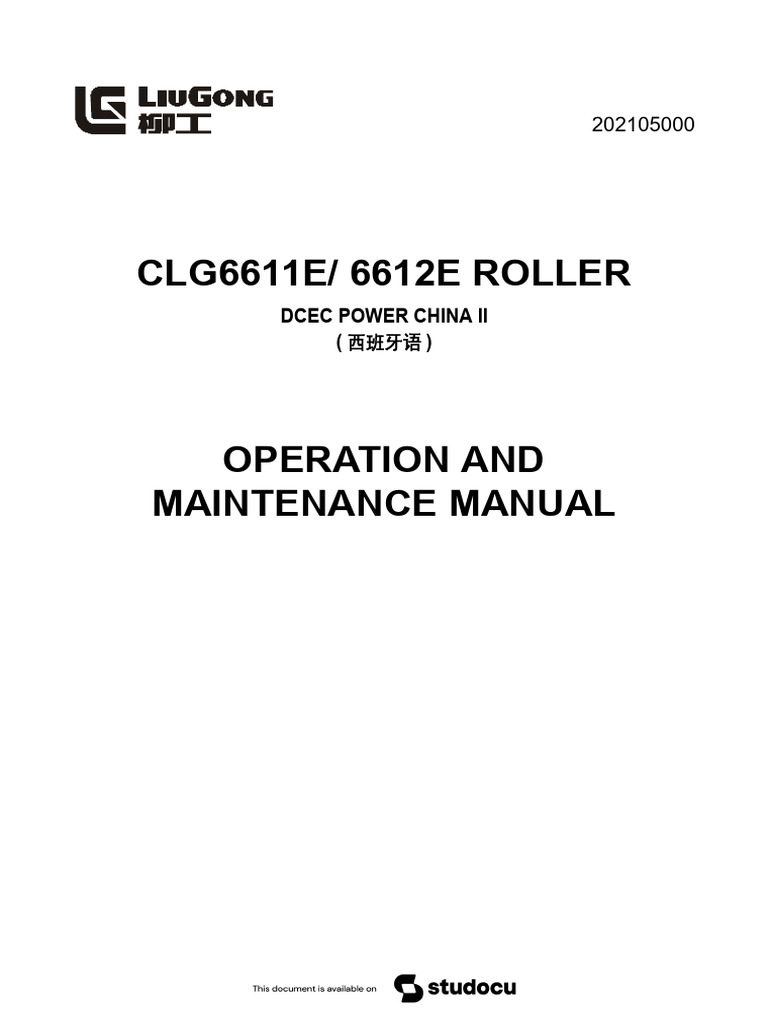 Manual Liugong 6611e. 6612e | PDF | Motores | Refrigerante