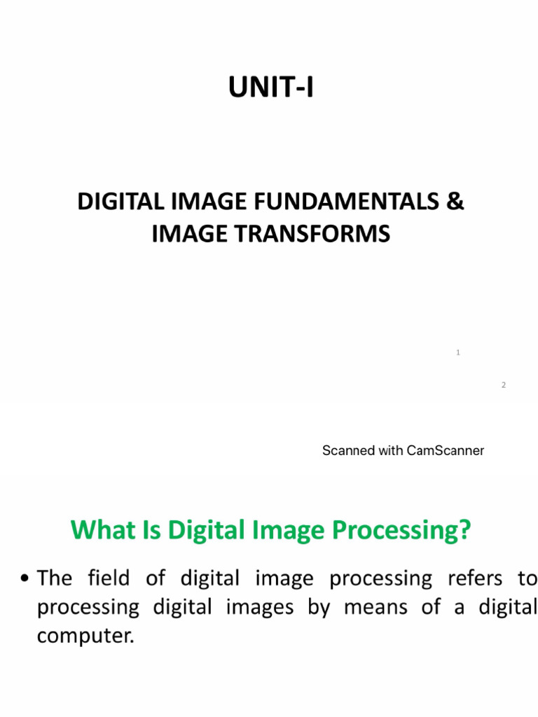 DIP PPT Module1 | PDF