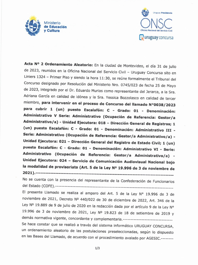 Acta N - 2 | PDF | Aprendizaje