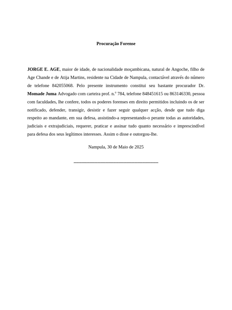 Procuração Forense JORGE | PDF