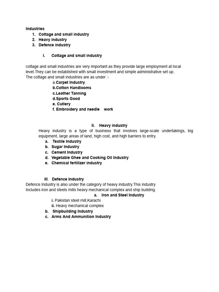 Overview of Industry Types | PDF
