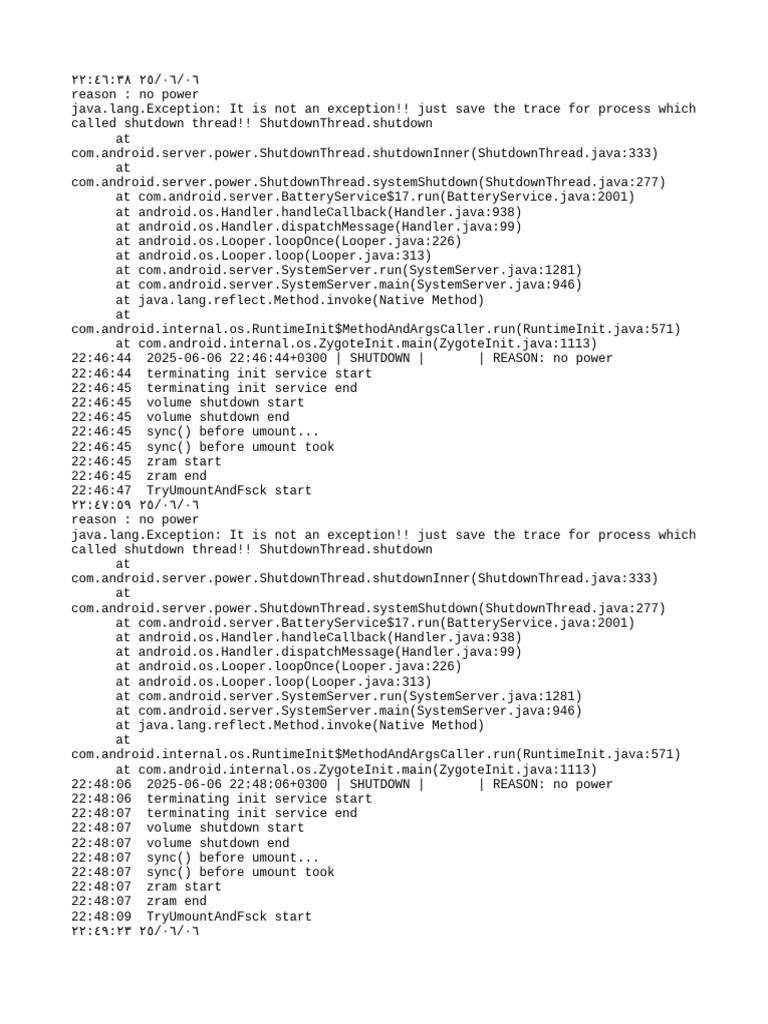 Power Off Reset Reason Backup | PDF | Java (Programming Language ...