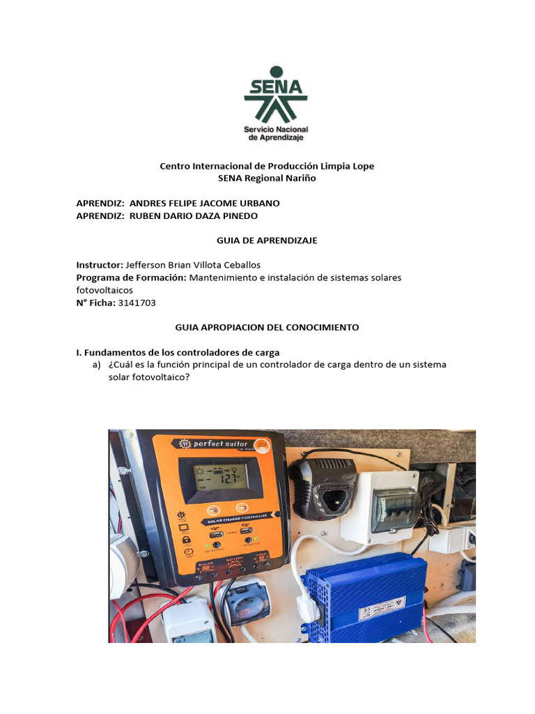 Controladores de Carga en Sistemas Solares | PDF | Ingenieria Eléctrica ...