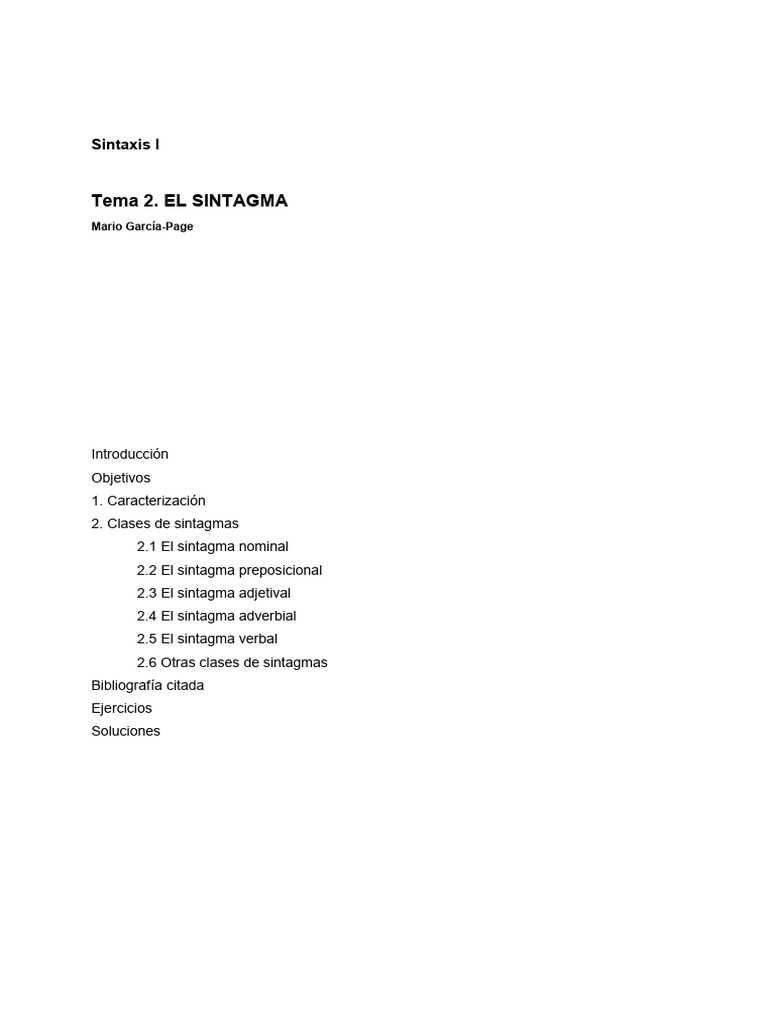 Clases y características del sintagma | PDF | Adverbio | Adjetivo