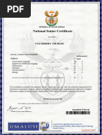 Matric Statement of Results | PDF