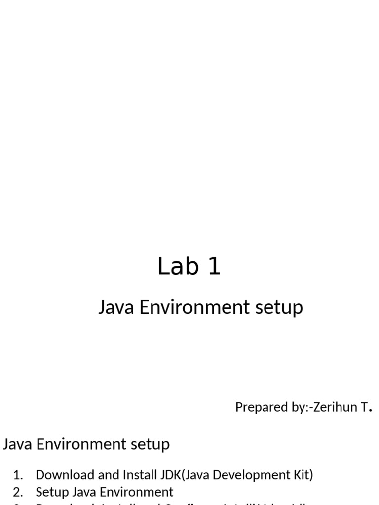 SE Lab 1 Setup Enviromnet | PDF
