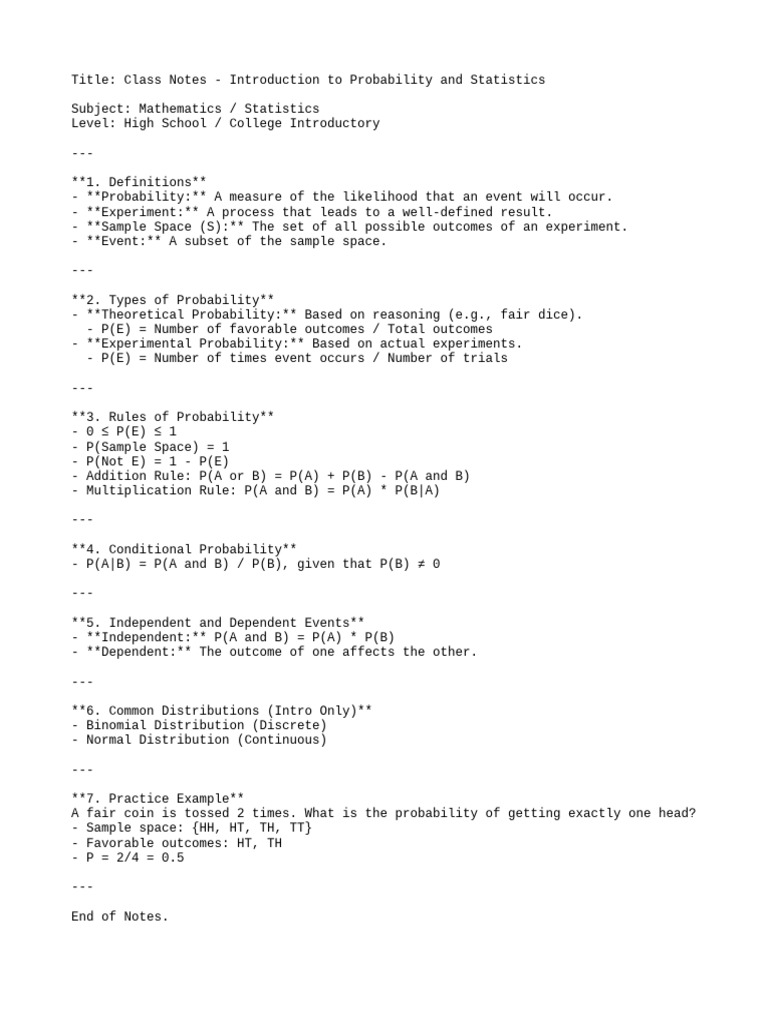 Improved Intro To Probability | PDF