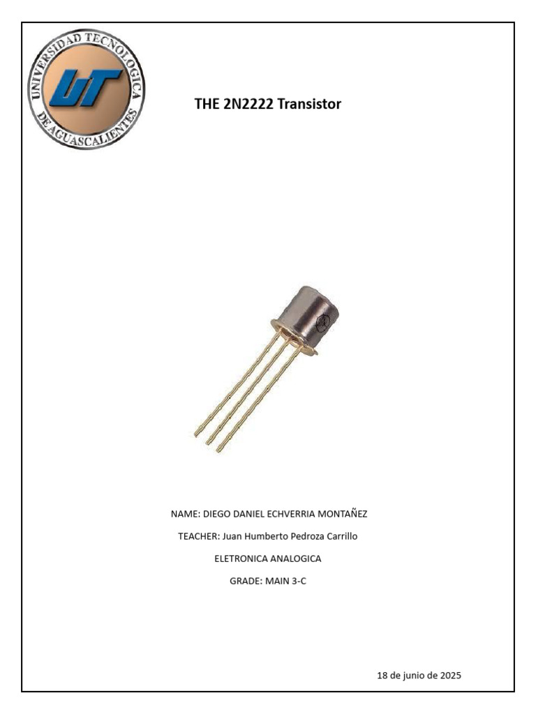 2N2222 Transistor Overview and Uses | PDF | Bipolar Junction Transistor ...