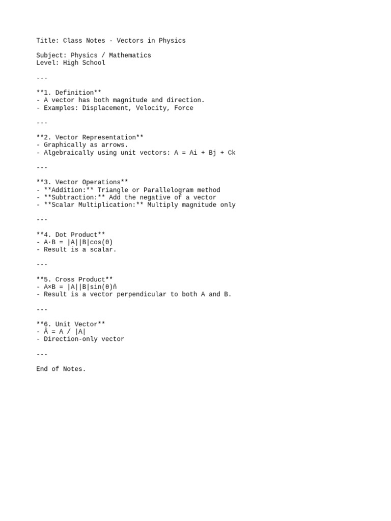 Improved Vectors in Physics | PDF