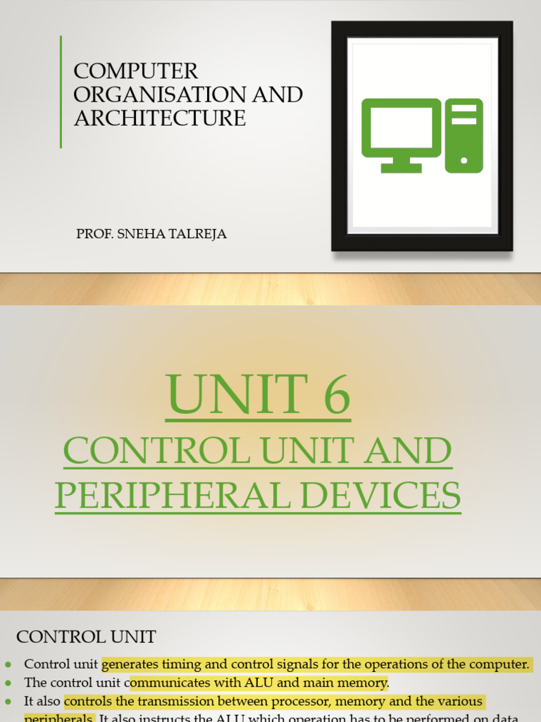 6) COA Unit6 ProfSnehaTalreja Notes | PDF | Graphics Processing Unit ...
