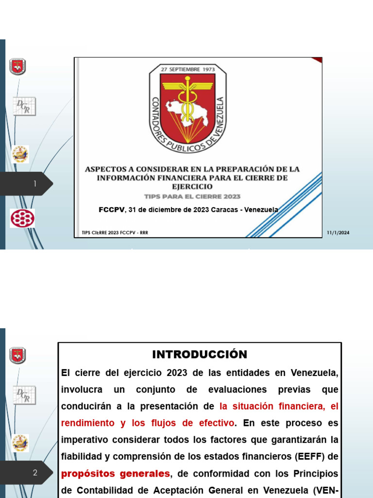 Tips para el Cierre 2023 en Venezuela | PDF | normas internacionales de ...