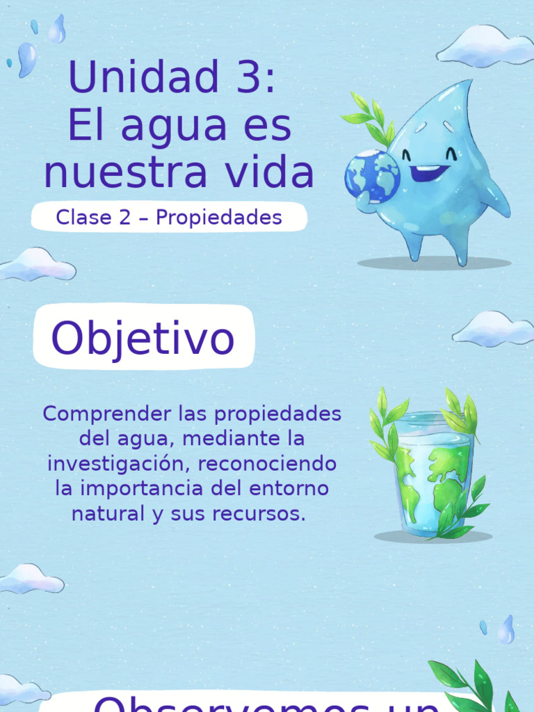 Ciencias - Clase 2 Semana Del 8 Junio Propiedades Del Agua 2.0 | PDF