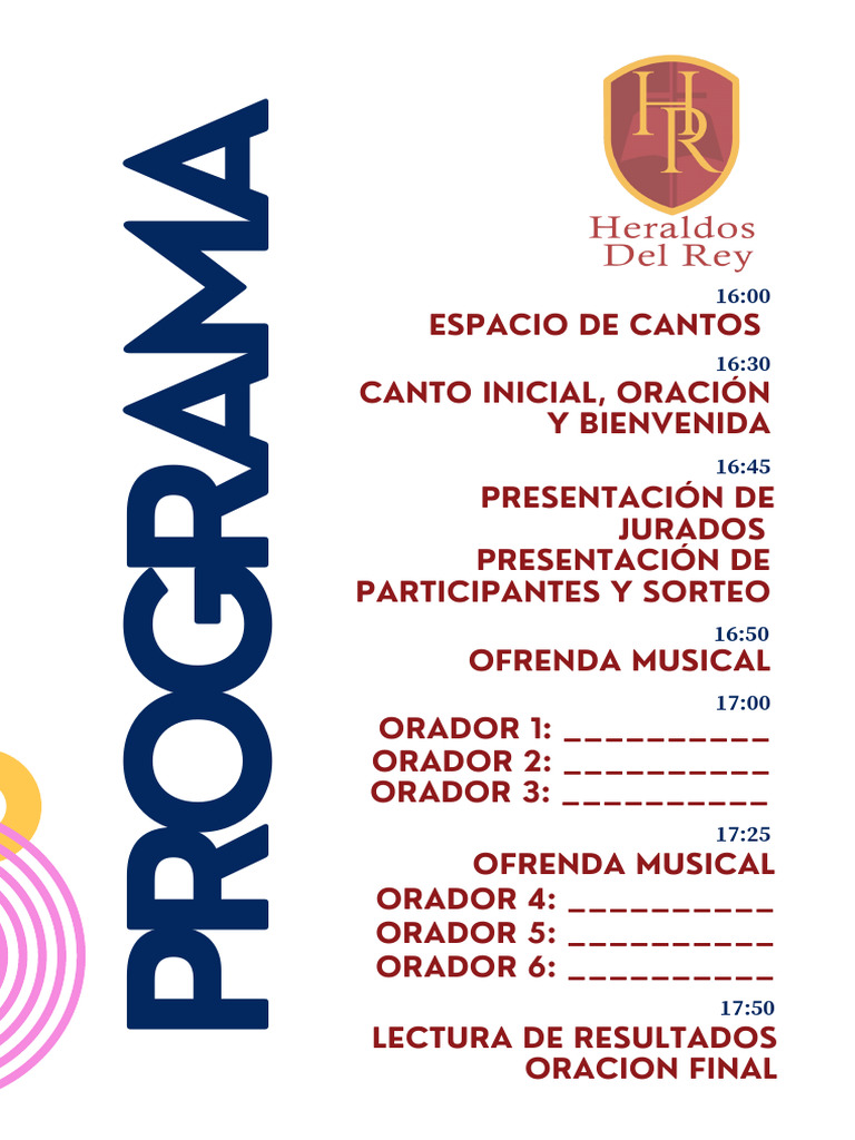 Programa para Conferencias de Comunicación y Marketing Moderno Azul y ...