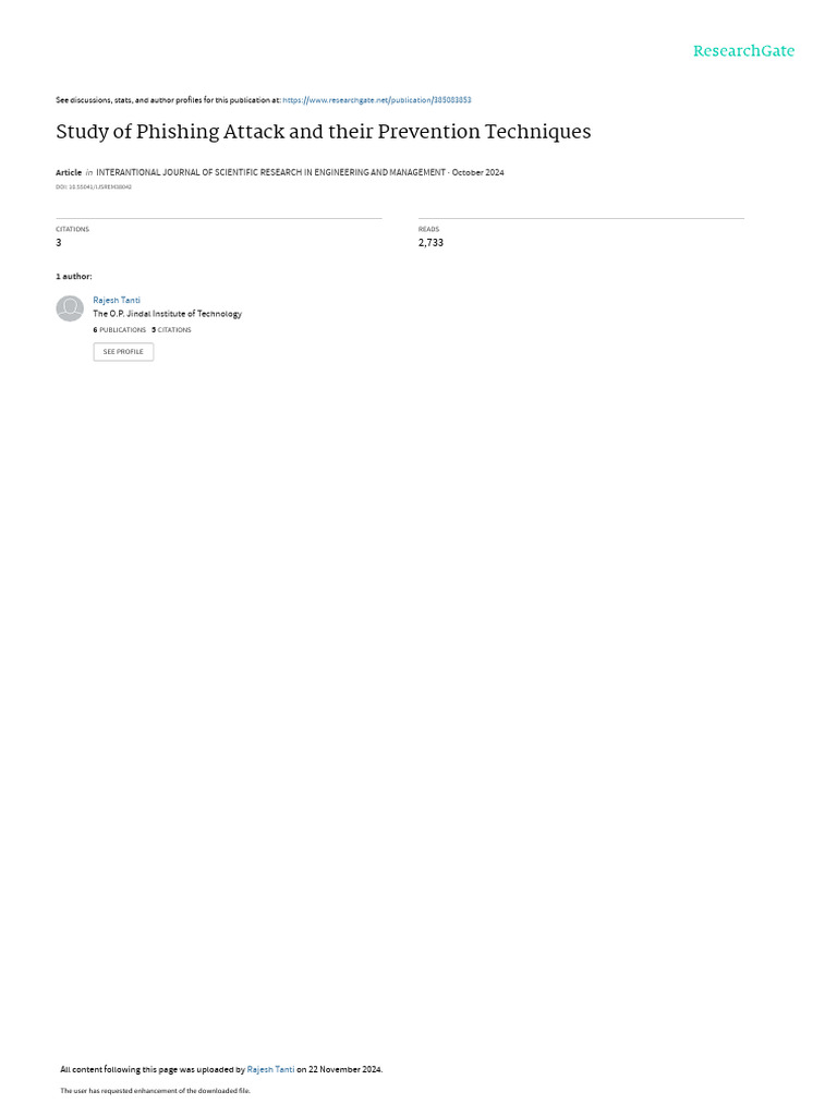 Phishing Attack A Case Study | PDF | Phishing | Security