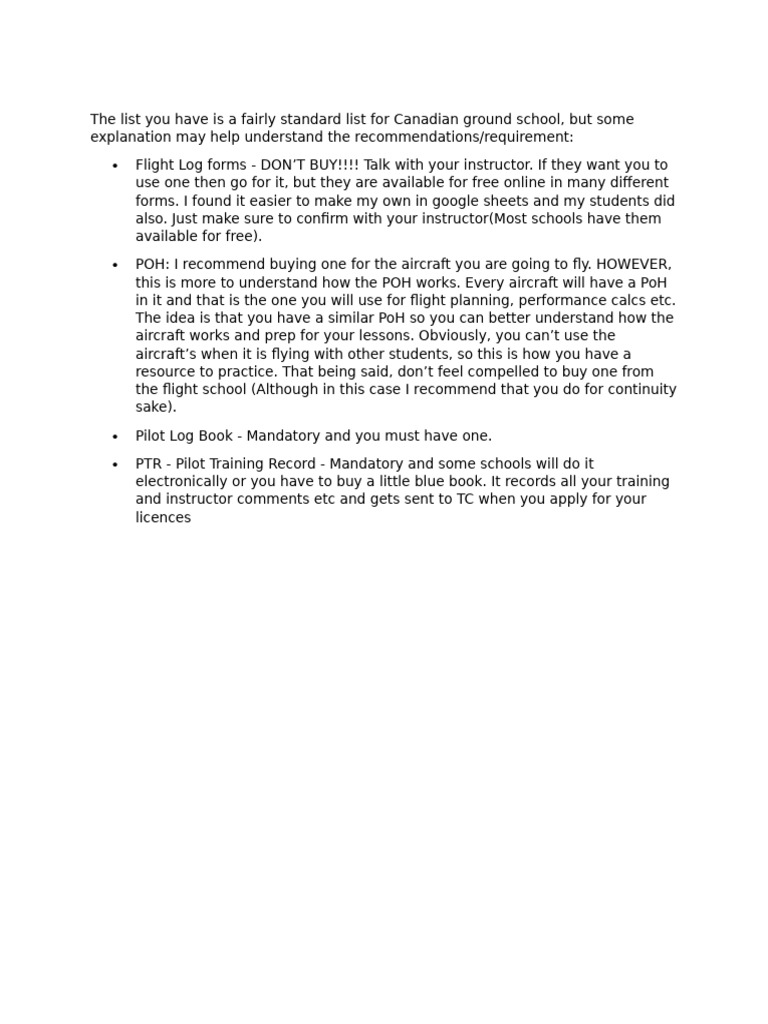 PPL Initial Kit - Manual and Log Books | PDF