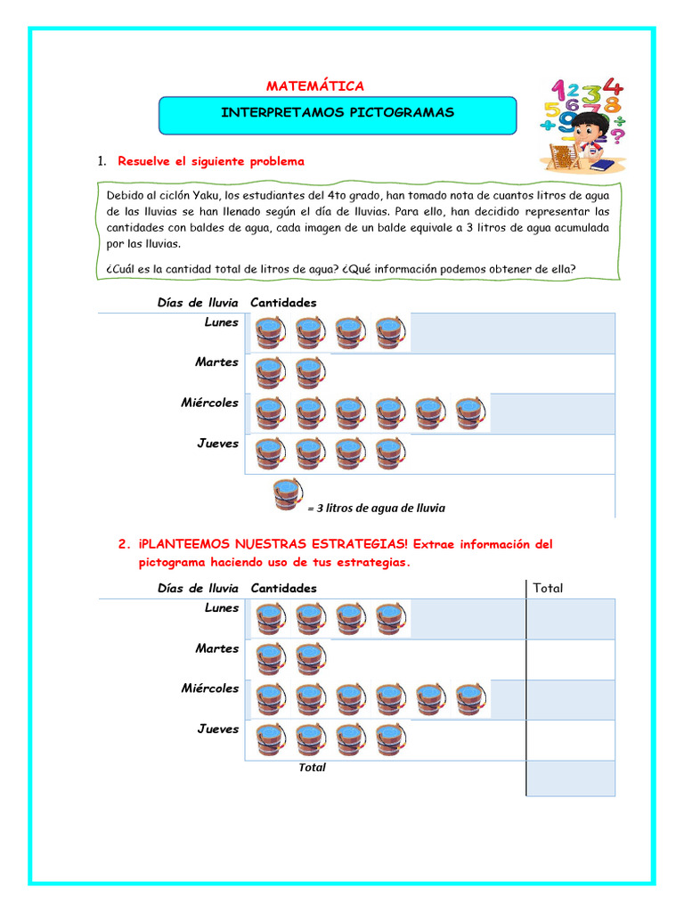 Ficha Mate Pictogramas | PDF
