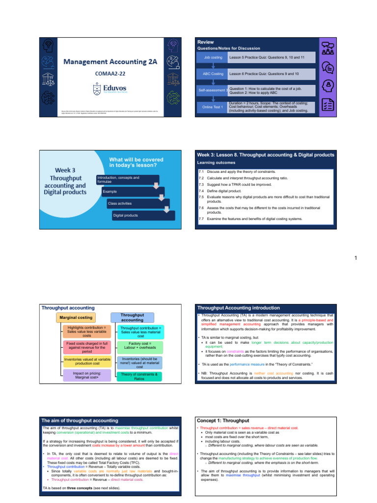 Throughput Accounting & Digital Costing | PDF | Inventory | Cost Accounting