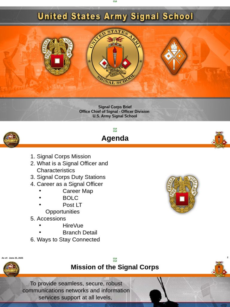 Signal Branch Brief | PDF | Military Units And Formations | Military