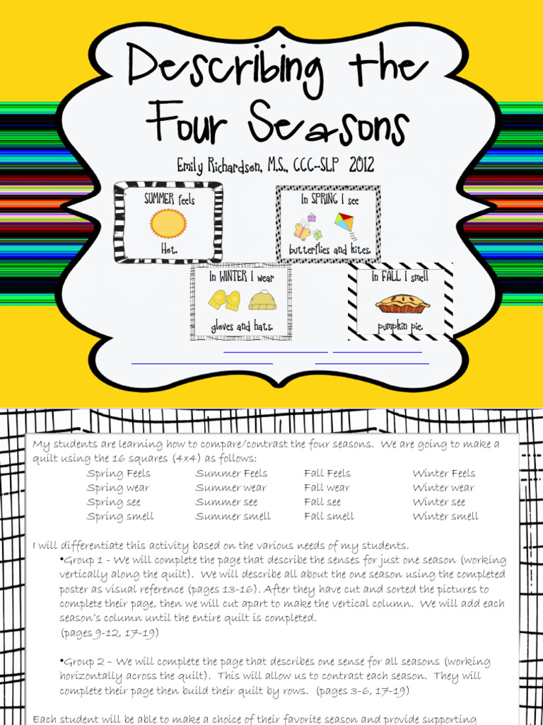 Describingthe Four Seasons | PDF