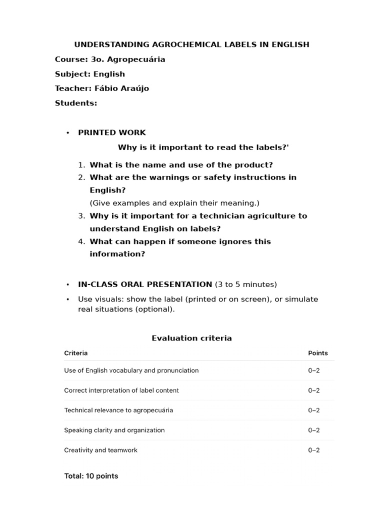 Understanding Agrochemical Labels | PDF