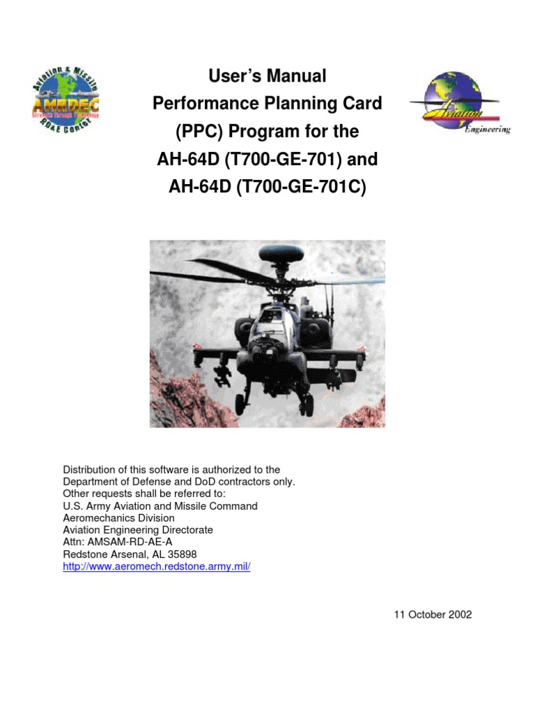 AH-64D PPC Users Manual | PDF | Airspeed | Installation (Computer Programs)