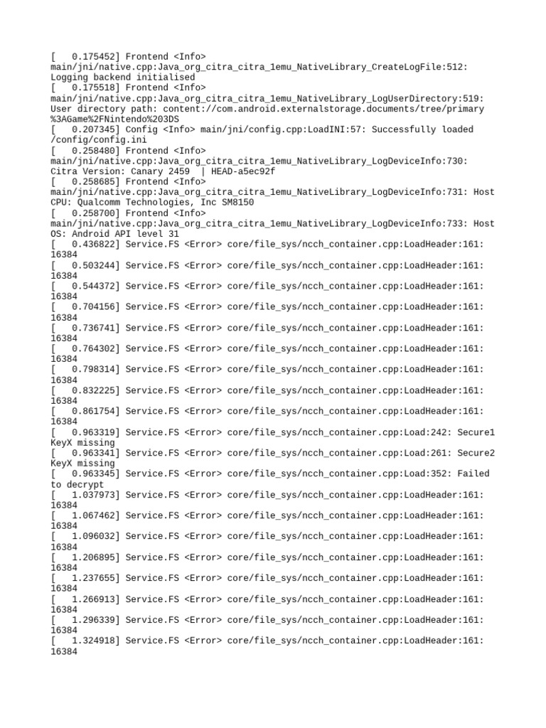 Citra Log | PDF | Computer Engineering | System Software