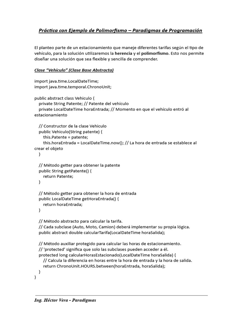 Práctica Polimorfismo | PDF | Java (lenguaje de programación ...