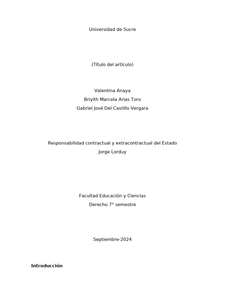 Articulo Conferencia Andje Responsabilidad Extracontractual Del Estado ...