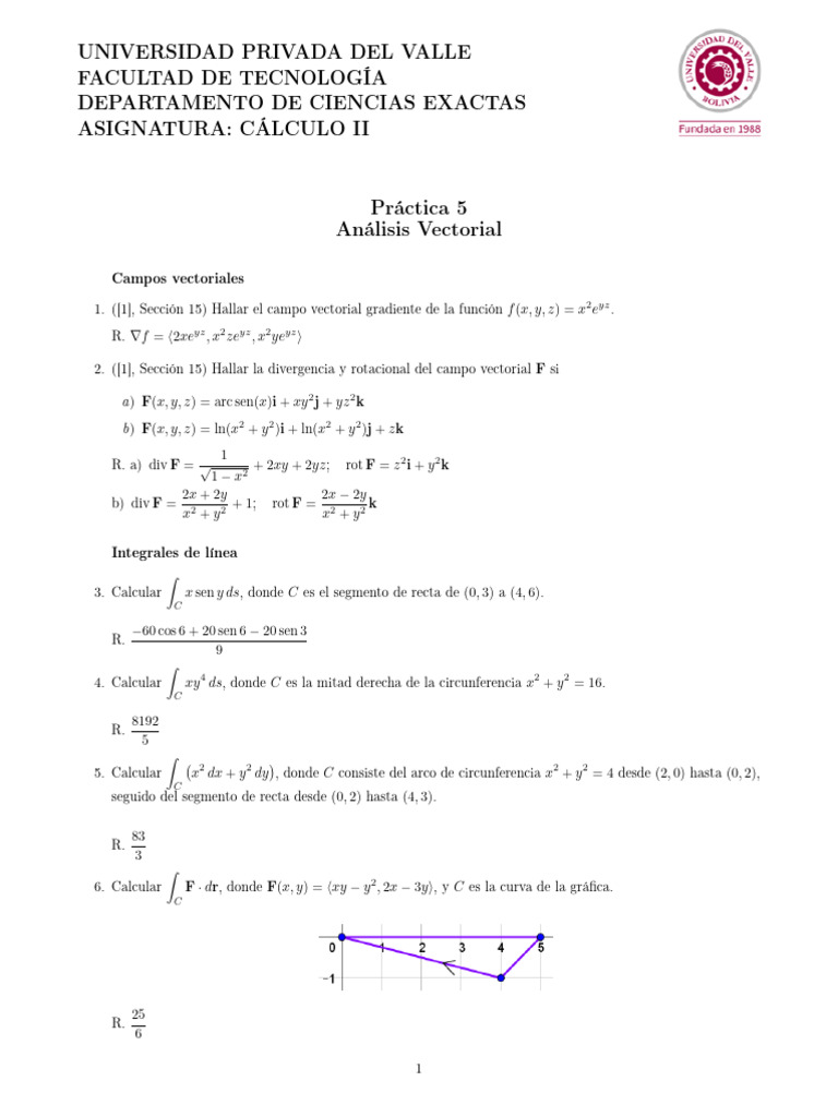 Práctica Unidad 5 Cal 2 | PDF | Integral | Divergencia