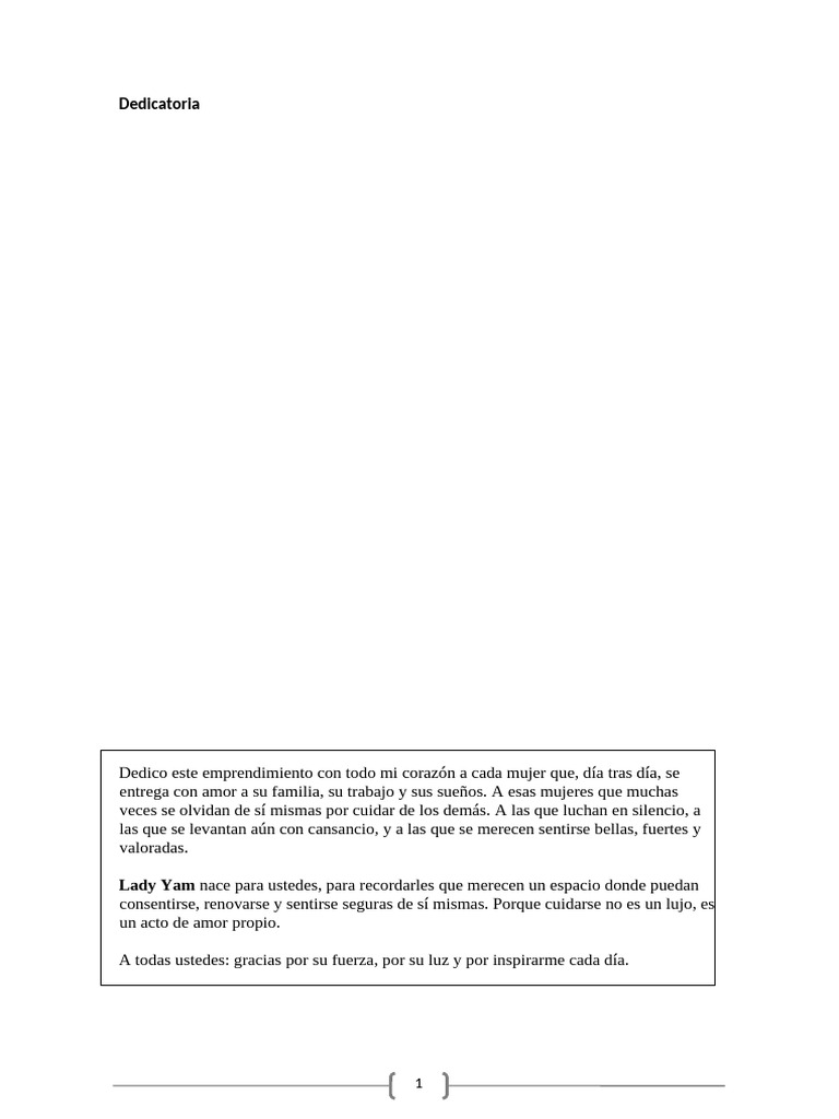 LADY YAM Mi Proyecto | PDF | Iniciativa empresarial | Amor