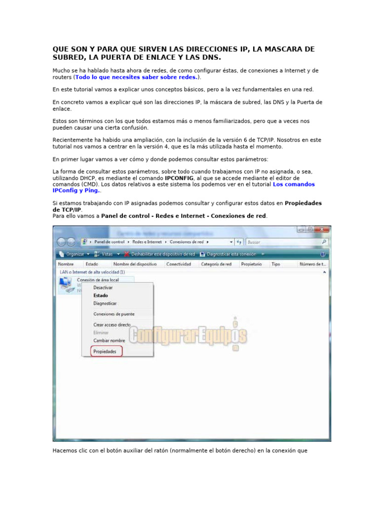 Funciones de la Dirección IP en Redes | PDF | Dirección IP | sistema de ...